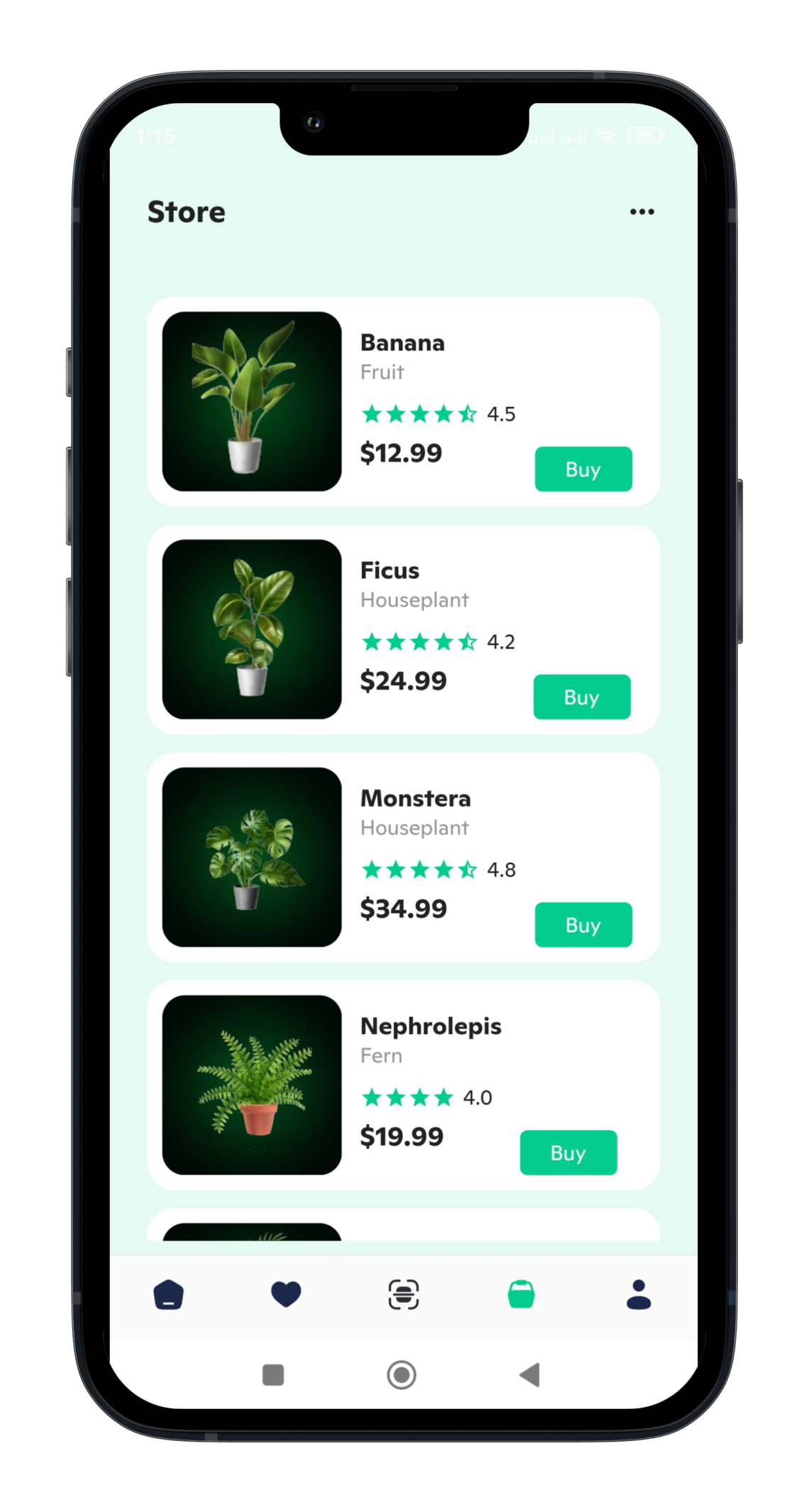 Plants Selling Flutter UI App Design